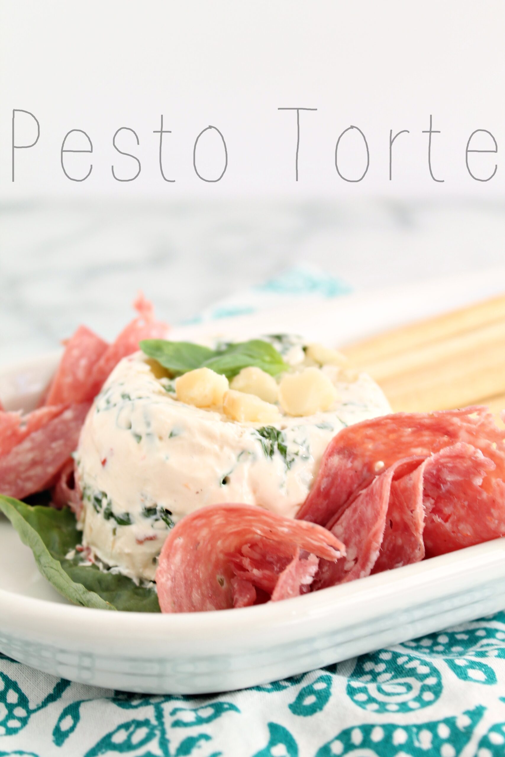 Savory Pesto Cheese Torte - Cooking With Books