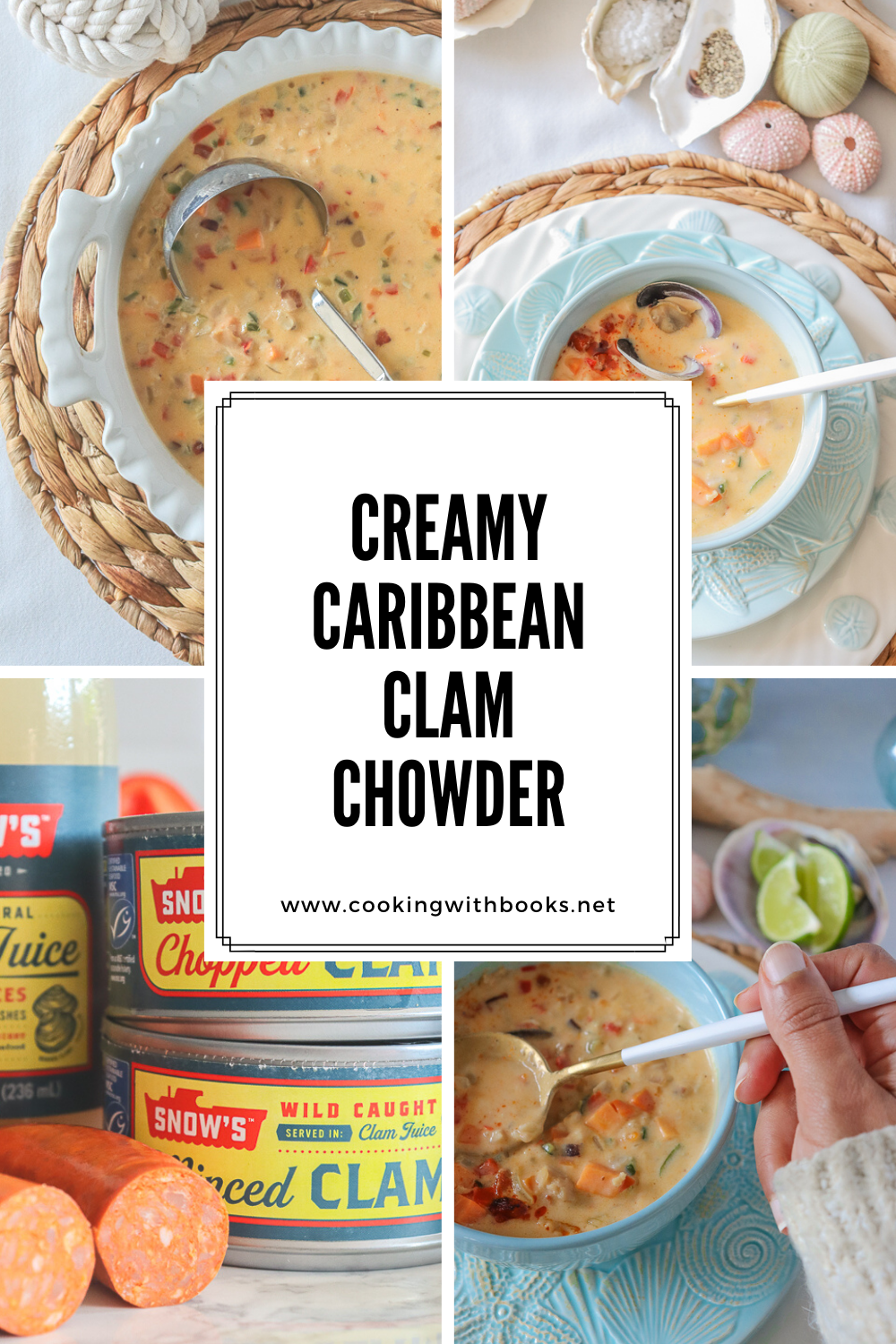Creamy Caribbean Clam Chowder - Cooking With Books